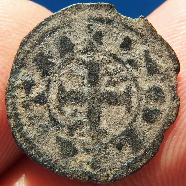 MEDIEVAL SPANISH KNIGHTS TEMPLAR CROSS COIN EUROPEAN CRUSADER 11-12th ...