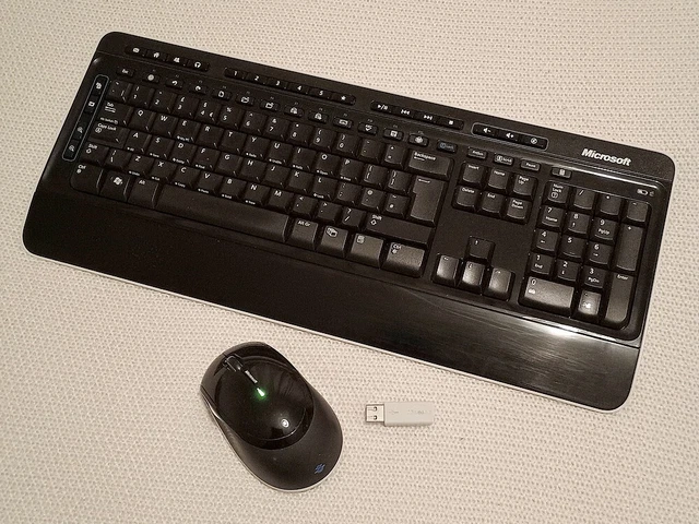 MICROSOFT WIRELESS KEYBOARD 3000 v2.0 + WIRELESS MOUSE 5000 + USB ...