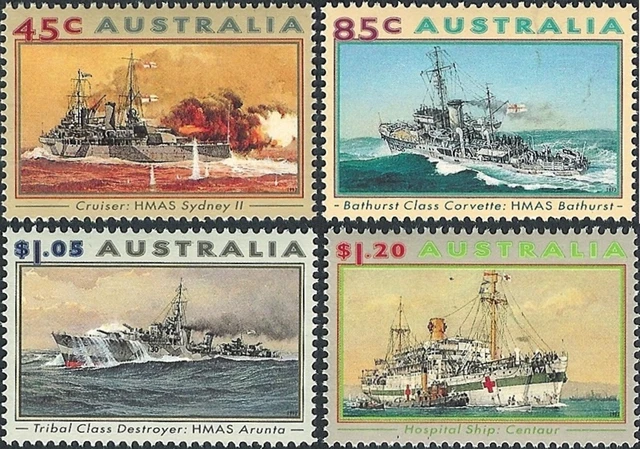1993 AUSTRALIAN STAMPS - Australian Naval & Maritime War Vessels ...