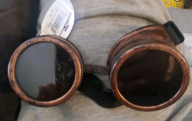 NEW COPPER COLORED Metal Steampunk Goggles from KBW Screw Off Lenses ...