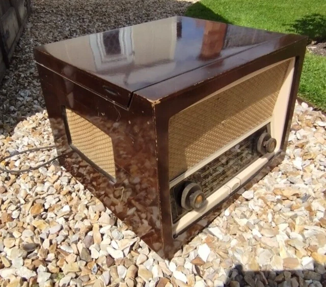 VINTAGE GEC SMALL radiogram - B.C. 7445 - 41.5 x 36.5 x 30.5 cm ...