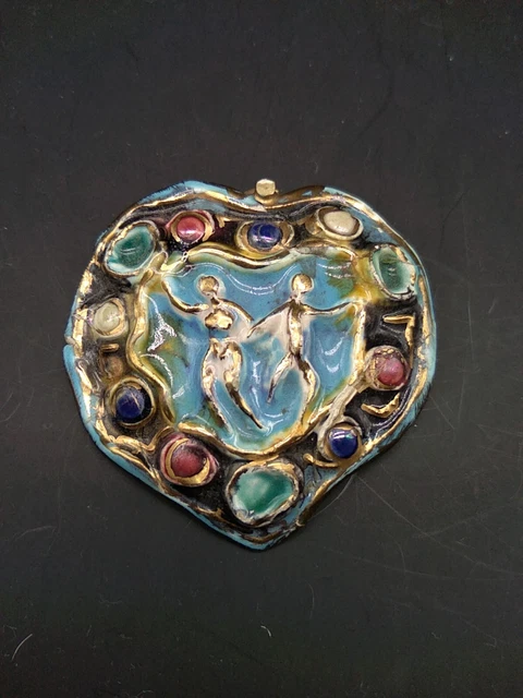 RARE MÉDAILLON CERAMIQUE Max Roussel Vallauris années 1950 dlg Lembo ...