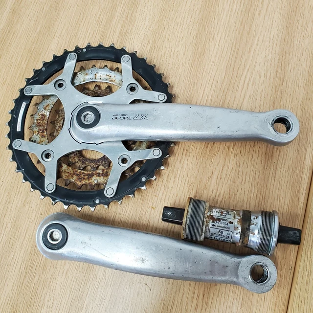 SHIMANO DEORE LX FC-M569 Chainset, Retro Mtb Square Taper + Bottom ...
