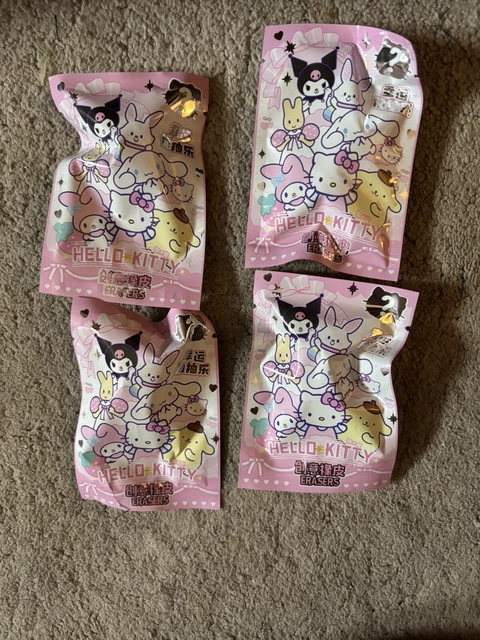 4 X SANRIO Blind Bag Character Eraser Bags (kuromi/hello Kitty ...