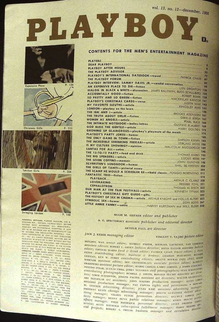 PLAYBOY US 12/1966 NANCY GOULD Action In London SUE BERNARD Girls Of ...