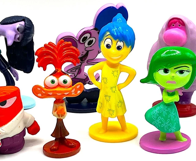 INSIDE OUT 2 Figure Play Set DISNEY PIXAR PVC TOY Joy ANXIETY Fear ...