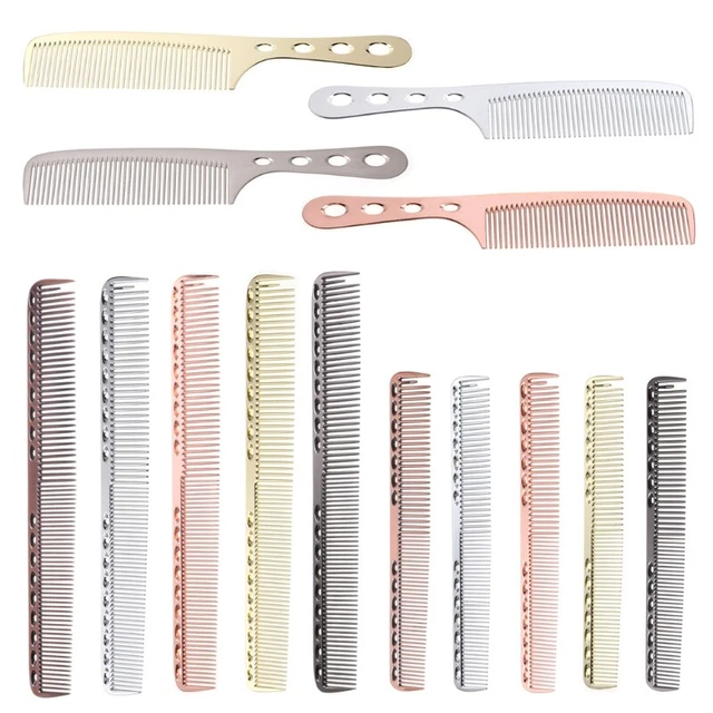 U-SHAPED STAINLESS STEEL Comb Barbers Hairdressing Hair Cutting Long ...