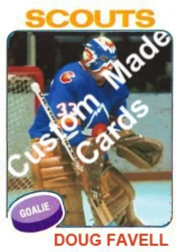 CARTE DE HOCKEY sur mesure style OPC 1975-76 Kansas City Scouts Doug ...