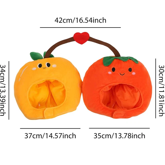 ORANGE & PERSIMMON Headband Hat Whimsical Cartoon Fruit Costume Hat for ...