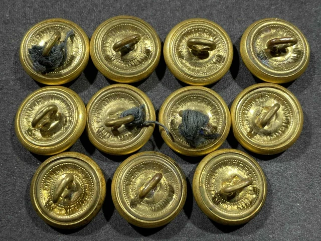 LOT X11 WW2 WWII US Army Military Uniform Buttons Waterbury Button Co ...