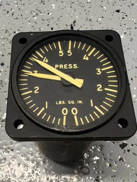 VINTAGE BUAER U.S. Navy 6800-C2B-44-A2 Synchro Pressure Indicator ...