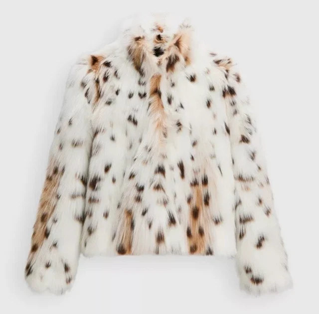 ZARA FAUX FUR Jacket Zw Collection Leopard New Fw24/25 Sizes S Ref ...