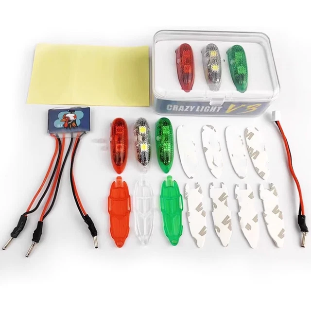 CRAZY LIGHT V3 Aerial Light Fixed Wing Strobe Night Lights for FPV RC ...