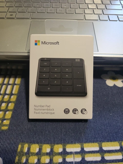 MICROSOFT NUMBER PAD numeric keypad Universal Bluetooth Black 23 O ...