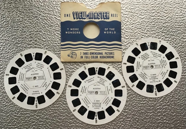 AUSTRIA,RARE VIEW MASTER REELS x 3,FULL SET.C6601,C6602,C6603.GOOD ...