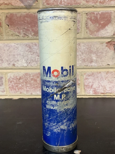 VINTAGE MOBIL MP Grease Oil Petrol Garagenalia Garage Shed Tool Car Can ...