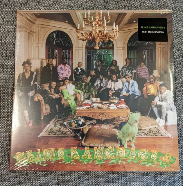 YOUNG THUG SLIME Language 2 SL2 Splatter Neon Green Vinyl 2 LP Gunna ...