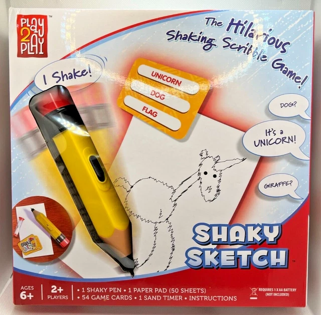 SHAKY SKETCH THE Hilarious Shaking Scribble Game! Ages 6+ Play 2 Play ...