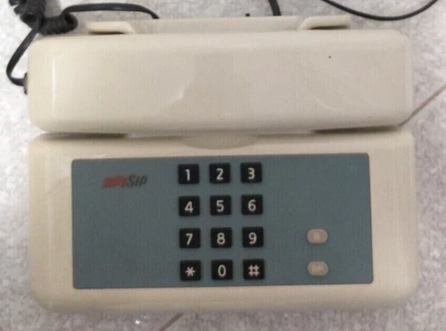 TELEFONO FISSO SIP Sirio Giugiaro Design Bianco Vintage Anni '90 + Filo ...