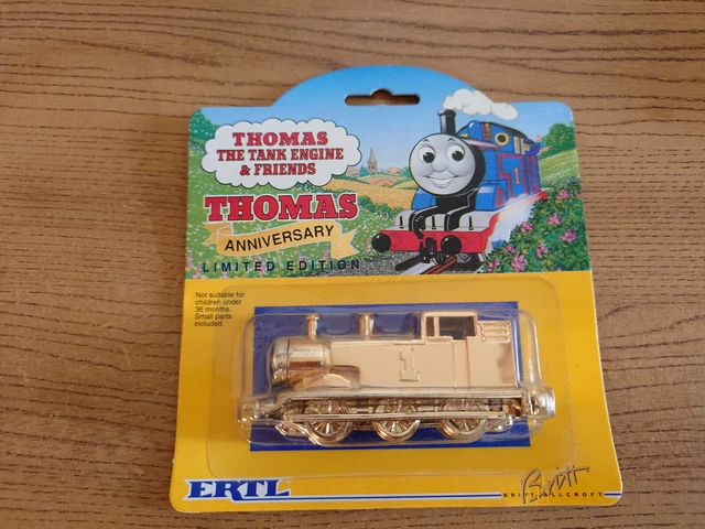 THOMAS THE TANK Engine Gold Ertl 1995 50th Anniversary Limited Edition ...