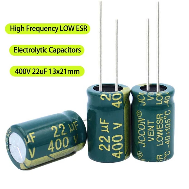 RADIAL ELECTROLYTIC CAPACITORS 22uF 400V 105°C High Frequency LOW ESR 13x21mm $2.40 - PicClick AU