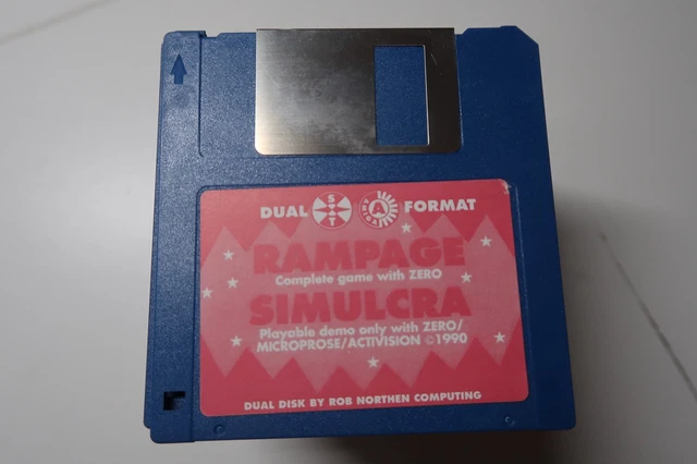 ZERO DUEL FORMAT Amiga / Atari ST Magazine Cover Disk Rampage full game ...