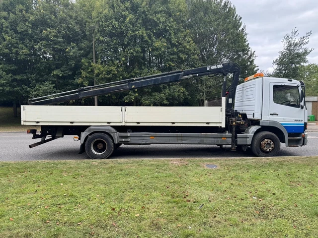 2004 MERCEDES ATEGO 1523 4X2 Flat Bed Hiab 085 Double Ext Manual Gears ...