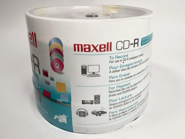 NEW MAXELL COLOR CD-R 50 Pack 700 MB 80 Min Max 48X Data Music Photos ...