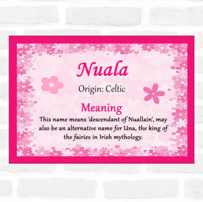 NUALA NOM SIGNIFIANT ROSE Certificat EUR 7,77 - PicClick FR
