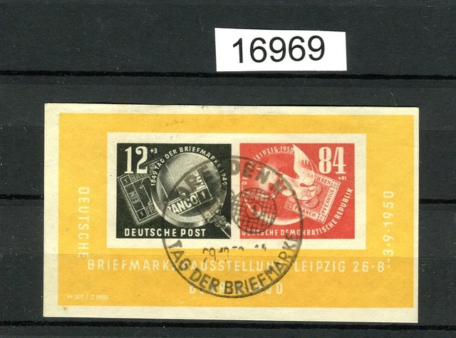 DDR BLOCK 7 Debria Briefmarkenausstellung Leipzig 1950 gestempelt (16969) EUR 29,00 - PicClick DE