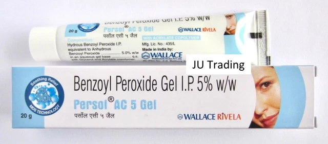 WALLACE RIVELA BENZOYL Peroxide Gel I.P. 5.0% W/W 20G FOR ACNE ...