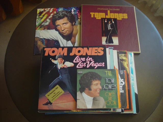 TOM JONES VINYL-LP 12"-Sammlung, 28 Alben mit 33 LPs (252 Songs) + 6 ...