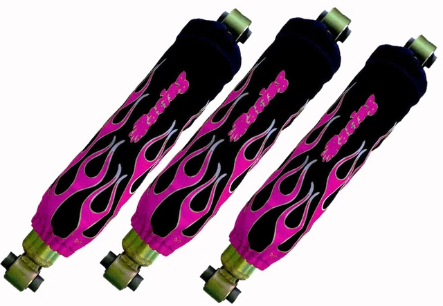 SHOCK COVER,RAPTOR ,BANSHEE,WARRIOR,BLASTER Atv, Pink Flame Set Of 3 ...