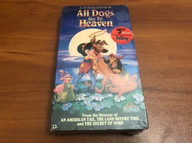 NEW ALL DOGS Go To Heaven Vhs Tape Movie Factory Sealed Cassette 1989 ...