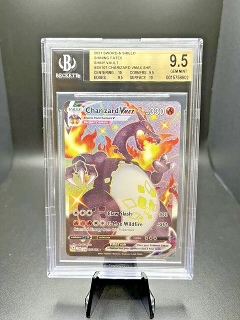 POKEMON TCG SHINING FATES CHARIZARD VMAX SHINY HOLO SV107/SV122 Beckett ...