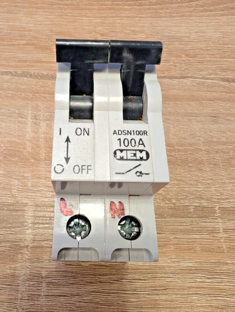 MEM ADSN100R 100 Amp Double Pole Main Switch Disconnector Adsn100R ...