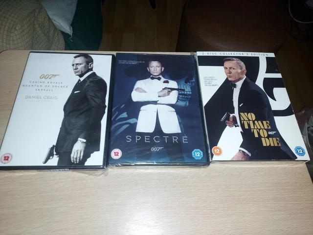 ALL 5 DANIEL craig bond films on dvd 3 disc set and spectre and no way ...