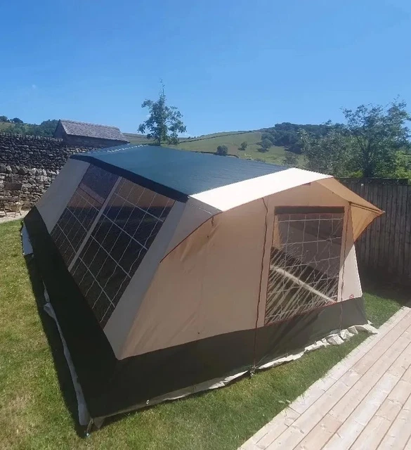 CABANON ELODIE ELODY 6 Berth Vintage Canvas Steel Frame Tent 1980's ...