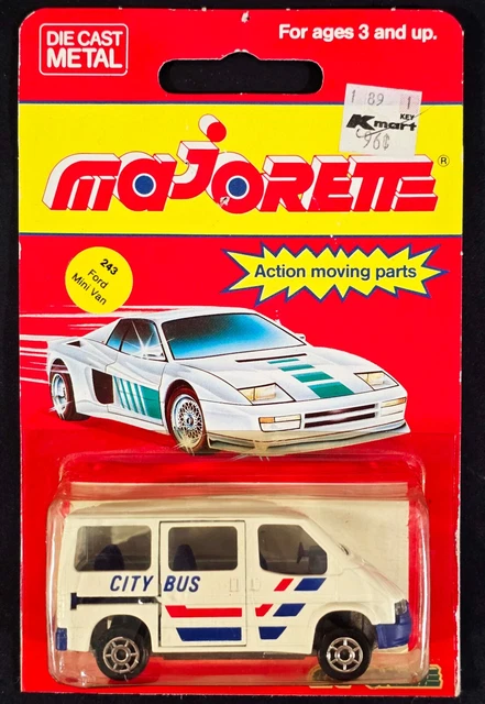 MAJORETTE FORD TRANSIT / Ford Mini Van City Bus / 243 / Fabriqué en ...