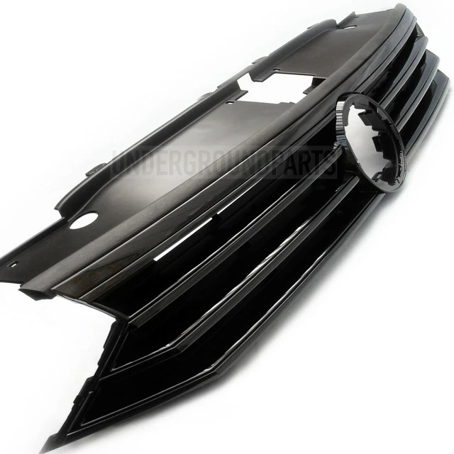 VW PASSAT B8 3G FRONT BUMPER BONNET GRILLE BLACK VW LOGO BADGE ...