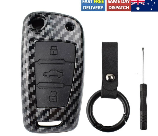 CAR CARBON FIBER Key Shell Case Fob Cover For Audi A1 A3 A4 A6 Q3 Q7 TT S1 S3 S4 $56.34 ...