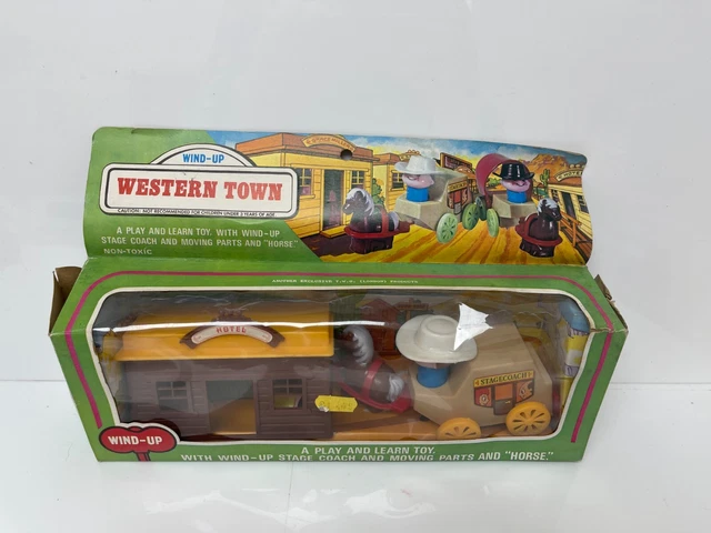 VINTAGE 1970S WIND Up Western Town Toy Hong Kong £14.00 - PicClick UK