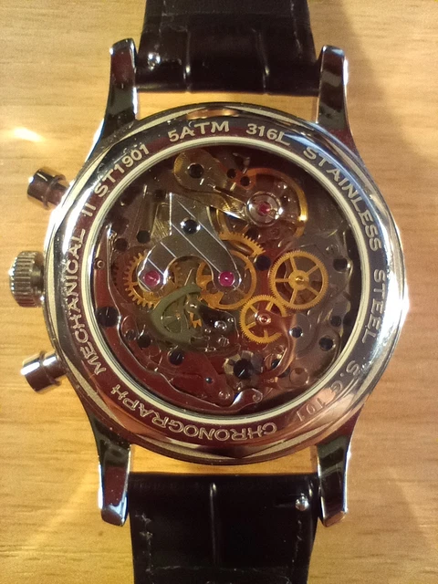 SUGESS CHRONOGRAPH WATCH Mechanical Seagull ST19 $233.22 - PicClick CA