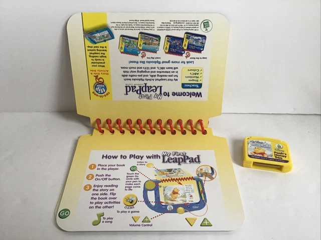MY FIRST LEAP Pad Book and Cartridge Disney Winnie the Pooh Leap Frog £ ...