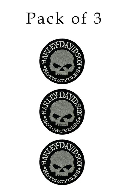 HARLEY DAVIDSON WILLIE G Skull Embroidery 5 Inches PATCH Motorcycle ...