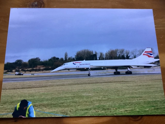 BRITISH AIRWAYS CONCORDE Photo Print Last Landing GBOAF Filton 26/11 ...