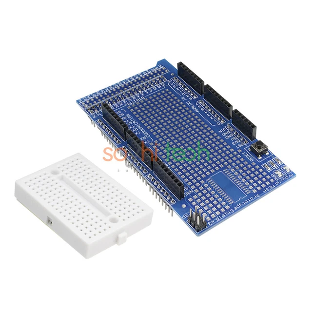 UNO MEGA2560 PROTOTYPE Shield V3 with Min Breadboard 170 points For ...