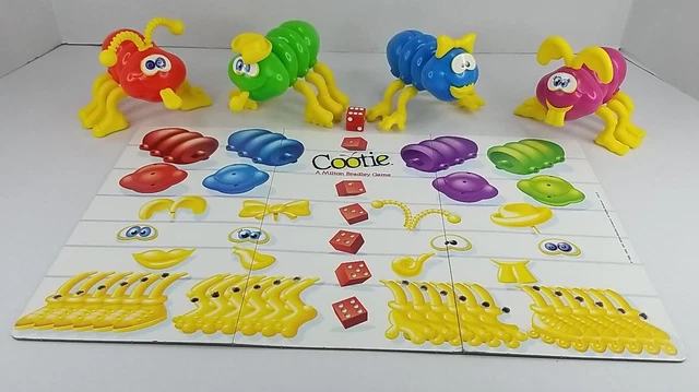 VINTAGE 1999 ORIGINAL COOTIE Build a Bug Kids Game Milton Bradley ...