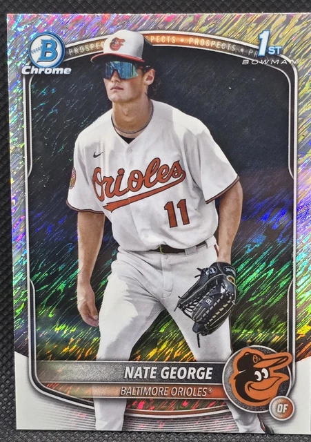 NATE GEORGE #BCP-184 | 2025 Bowman Chrome 1st Bowman Shimmer Refractor ...