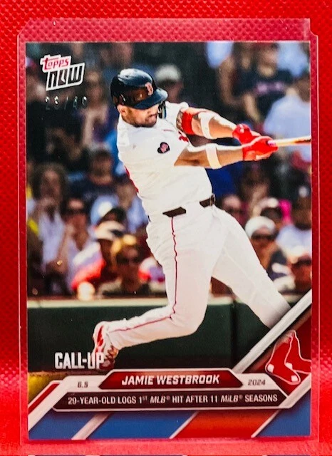 JAMIE WESTBROOK - RC Call-Up bleu 23/49 2024 MLB TOPPS NOW® #263 - Red ...